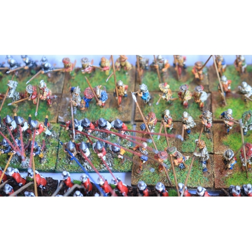 Extensive collection of small scale home painted white metal wargaming ...