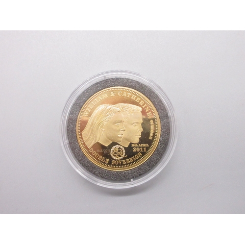 The Commonwealth Mint and Philatelic Bureau Ltd - 2011 William & Catherine Double Sovereign, encapsu