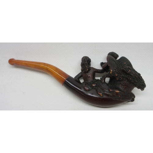 Victorian hand-carved classical scene pipe/cheroot holder with custom ...