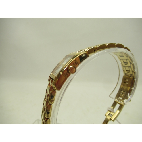 Rotary Savannah, ladies gold plated quartz wristwatch on matching fancy ...