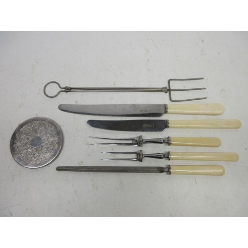 Collection of serving utensils comprising Evans & Matthews (Birmingham ...