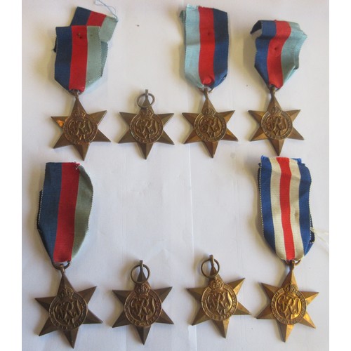 Large collection of WW2 stars including six 1939-45 stars (one without ...