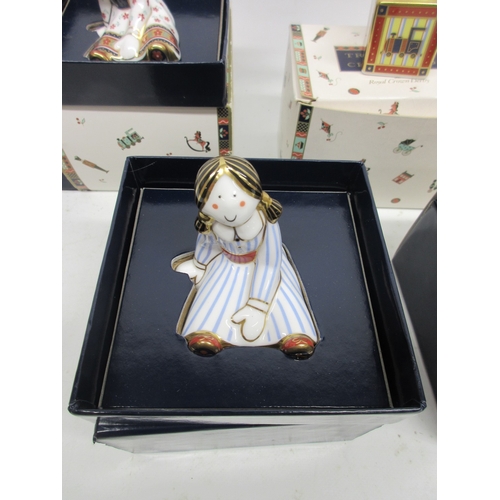 Six Royal Crown Derby 'Treasures of Childhood' figurines, to include ...