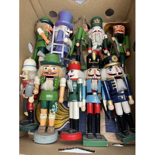 Nutcrackers - a collection of wooden Christmas and other novelty lever ...