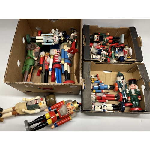Nutcrackers - a collection of wooden Christmas and other novelty lever ...