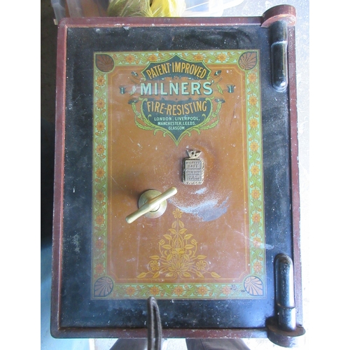 Milners' Patent Improved Fire Resisting Safe, decorative painted door ...