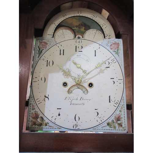 Elijah Davey, Yarmouth - Geo.111 inlaid mahogany longcase clock, 17in ...