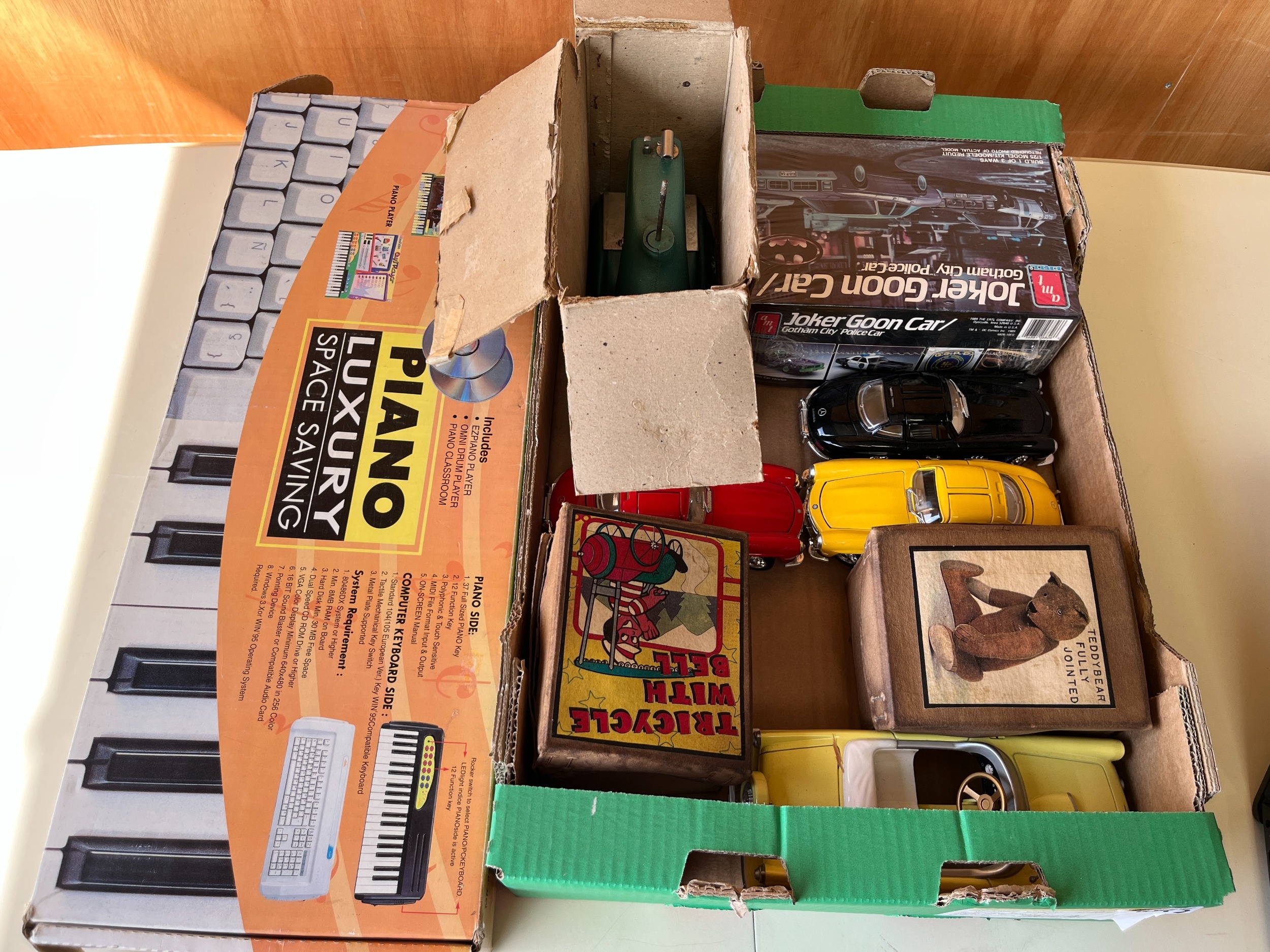 Diecast vehicles incl. a Joker Goon Car, collection of vintage toys ...