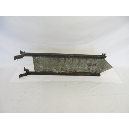 Harome 1/4, Helmsley 3, road sign, 73cm x 19cm Bradleys shipping POA ...