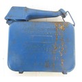 Vintage c.1950s classic Eversure Fillacan petrol fuel can in blue ...