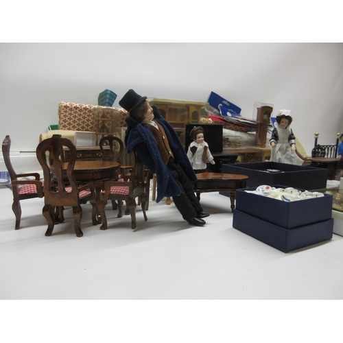 Cornucopia of dolls house dolls, furniture, fittings and décor ...