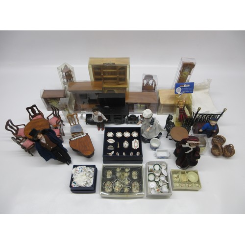 Cornucopia of dolls house dolls, furniture, fittings and décor ...