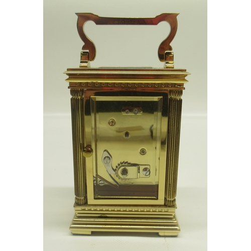 Taylor & Bligh, London, 8 day brass carriage clock timepiece, plain ...