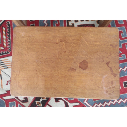Robert Mouseman Thompson of Kilburn - a nest of three rectangular oak ...