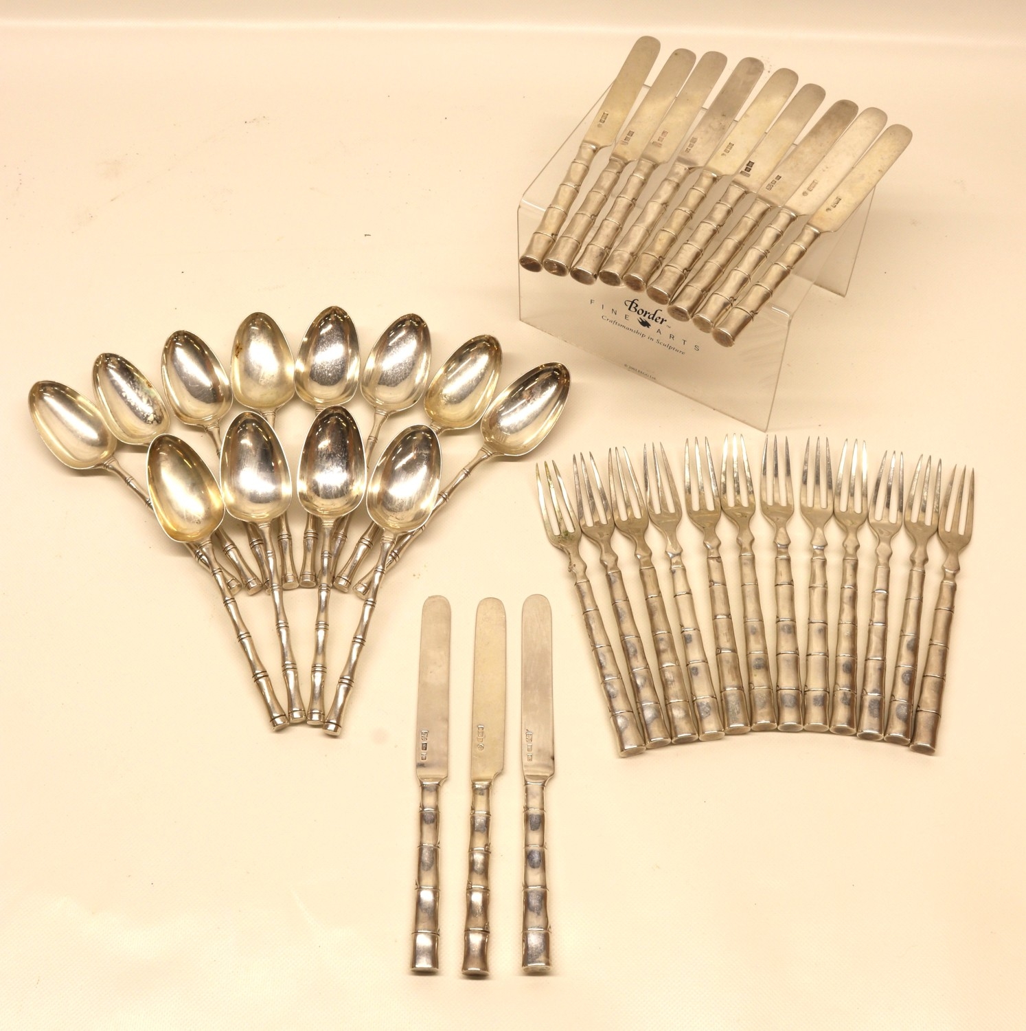 Whitwell Hall - set of 20th century English & Chinese silver dessert ...