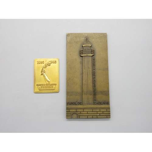 Collection of bronze and other metal International medals/plaques (11 ...