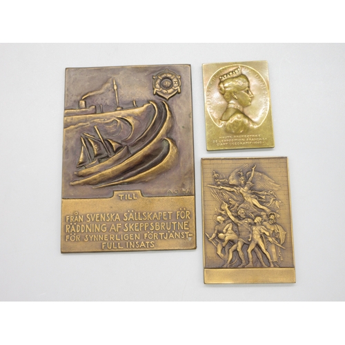 Collection of bronze and other metal International medals/plaques (11 ...