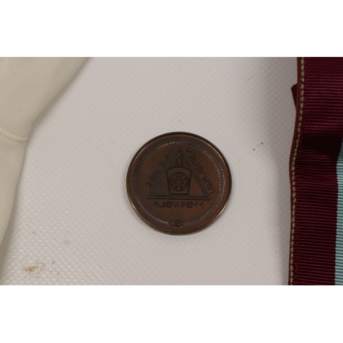 Collection of Freemasonry/Masonic interest and regalia including a push ...