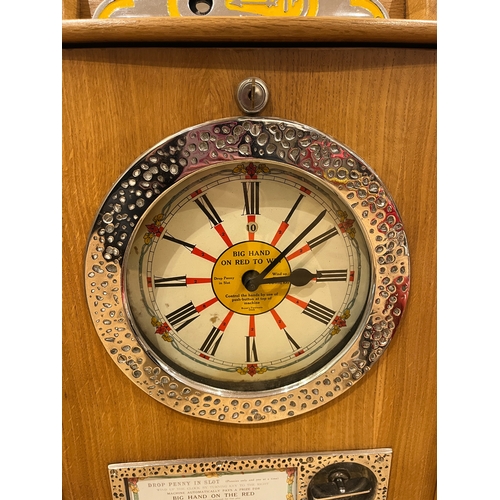'Bryan's The Clock' slot machine, reproduction parts and case (plywood ...