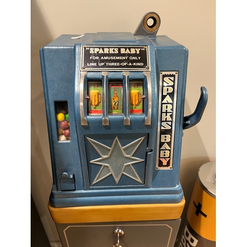 'Sparks Baby' one-armed bandit slot machine, with plinth, H106cm ...