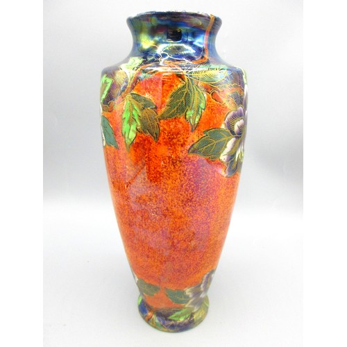 Two 20th century vases; Maling of Newcastle-on-Tyne C1930s 'Orange ...