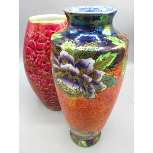 Two 20th century vases; Maling of Newcastle-on-Tyne C1930s 'Orange ...
