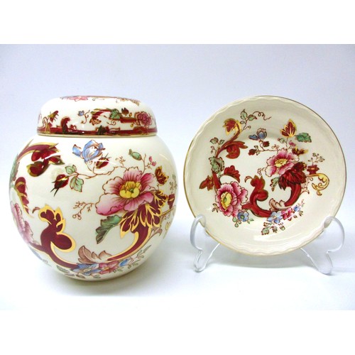 Mason's Ironstone collection in Mandalay Red comprising octagonal table ...