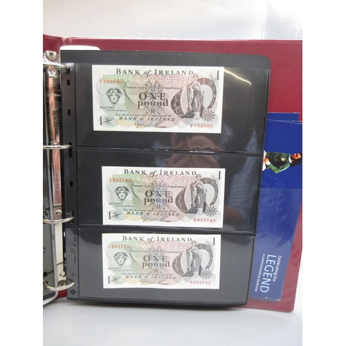 Folder cont. assorted collection of Irish and Northern Irish banknotes ...