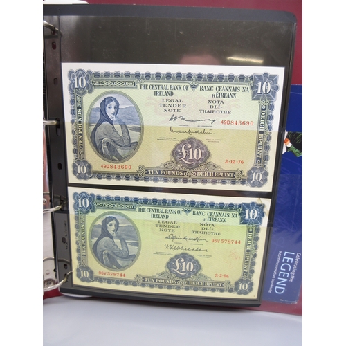 Folder cont. assorted collection of Irish and Northern Irish banknotes ...