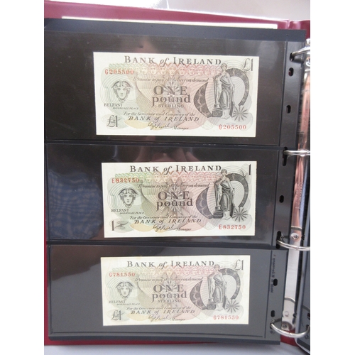 Folder cont. assorted collection of Irish and Northern Irish banknotes ...
