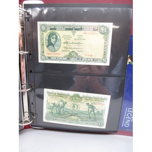 Folder cont. assorted collection of Irish and Northern Irish banknotes ...