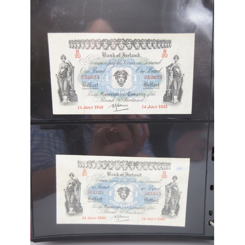 Folder cont. assorted collection of Irish and Northern Irish banknotes ...