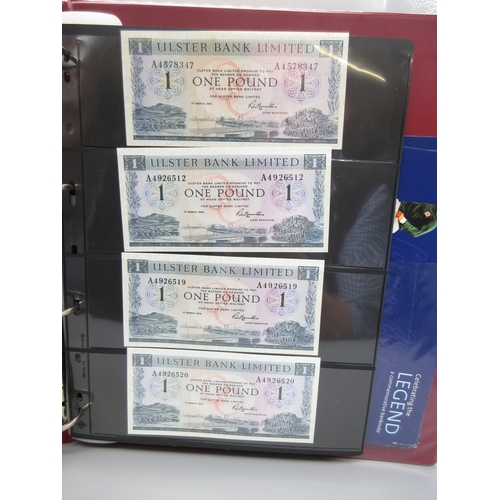 Folder cont. assorted collection of Irish and Northern Irish banknotes ...