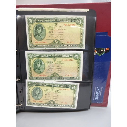 Folder cont. assorted collection of Irish and Northern Irish banknotes ...