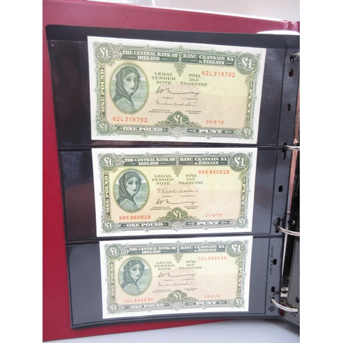 Folder cont. assorted collection of Irish and Northern Irish banknotes ...