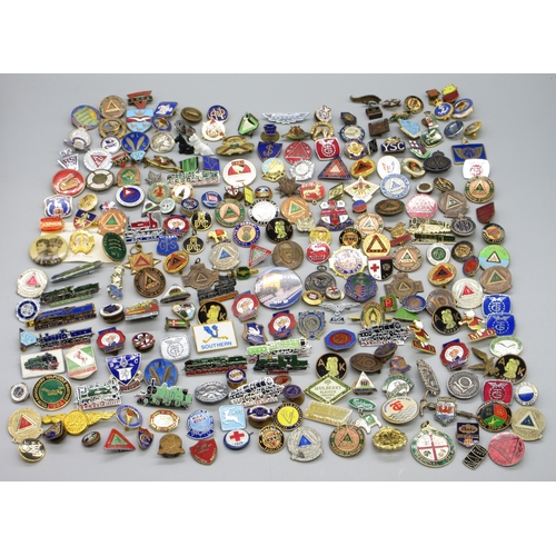 Large assorted collection of pin badges to inc. 150th Anniversary ...