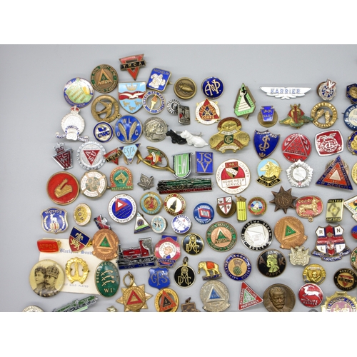 Large assorted collection of pin badges to inc. 150th Anniversary ...