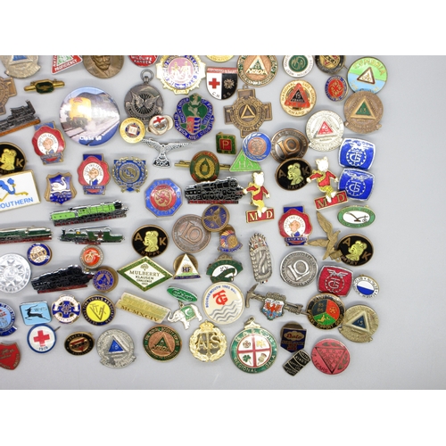 Large assorted collection of pin badges to inc. 150th Anniversary ...