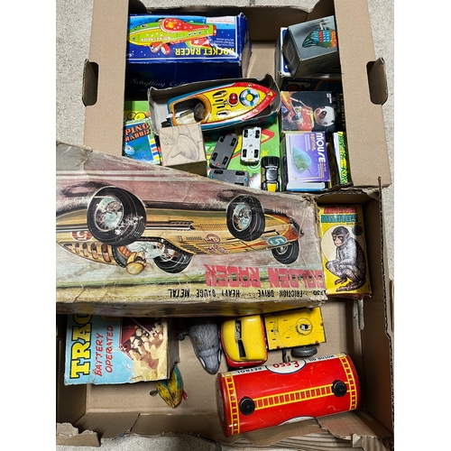 Collection of c1970s and later wind-up clockwork tinplate toys, incl ...