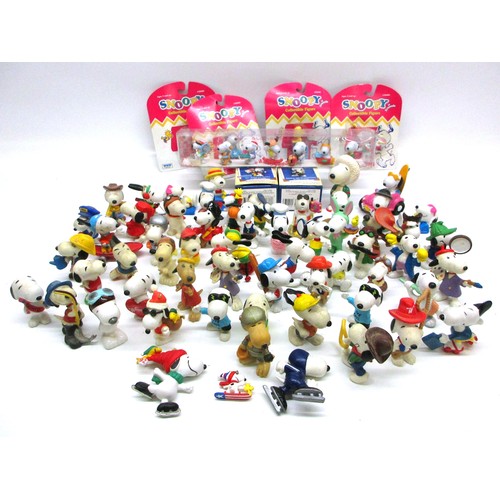 Collection of miniature Peanuts toy figurines comprising Hallmark ...