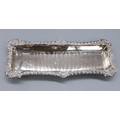 Rectangular silver tray with gadrooned and shell cast rim, George ...