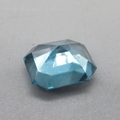 Loose blue zircon gemstone, octagonal cushion cut, 10mm X 9mm ...
