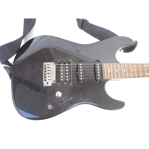 Squier Showmaster by Fender 6 string electric guitar, black body, S/N ...