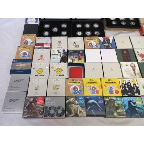 Assorted collection of Silver proof coins from the Royal Mint and ...