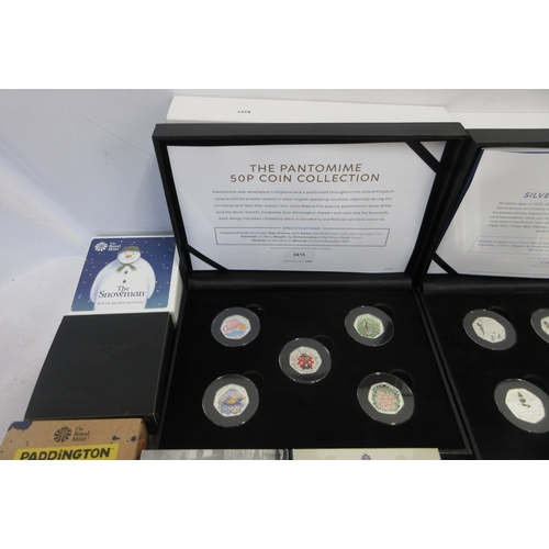Assorted collection of Silver proof coins from the Royal Mint and ...