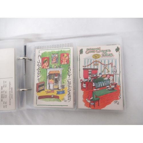 Large collection of late c20th postcards, 8 folders with slip-cases ...