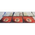 Three folders containing a large collection of vintage football ...