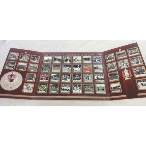 Three folders containing a large collection of vintage football ...