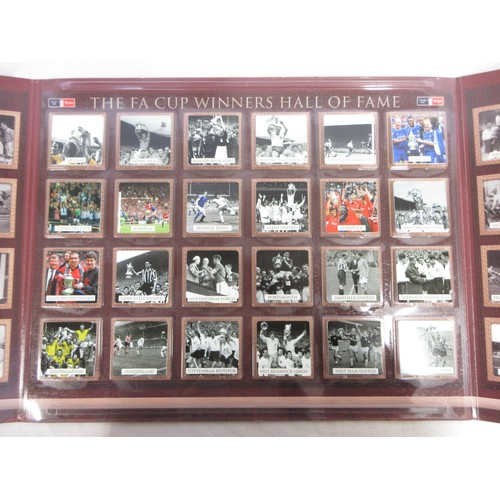 Three folders containing a large collection of vintage football ...