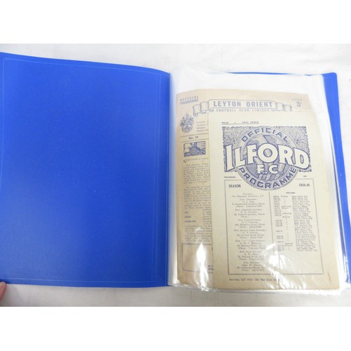 Three folders containing a large collection of vintage football ...